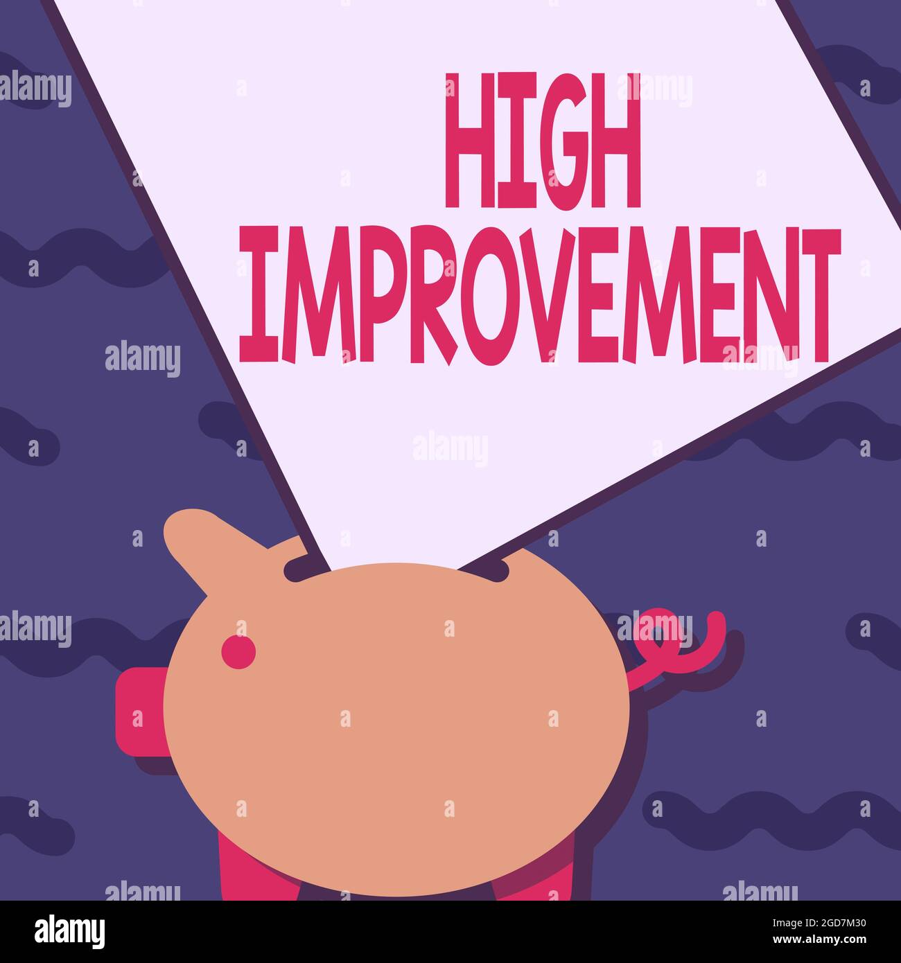 Text showing inspiration High Improvement. Business concept addition or ...