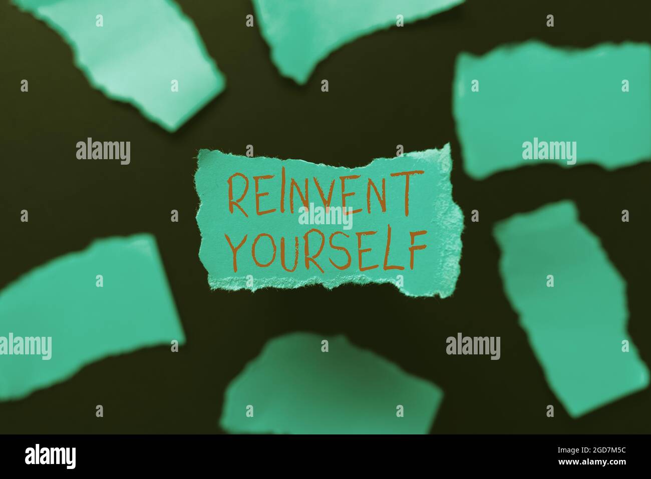 Conceptual display Reinvent Yourself. Concept meaning to do something ...