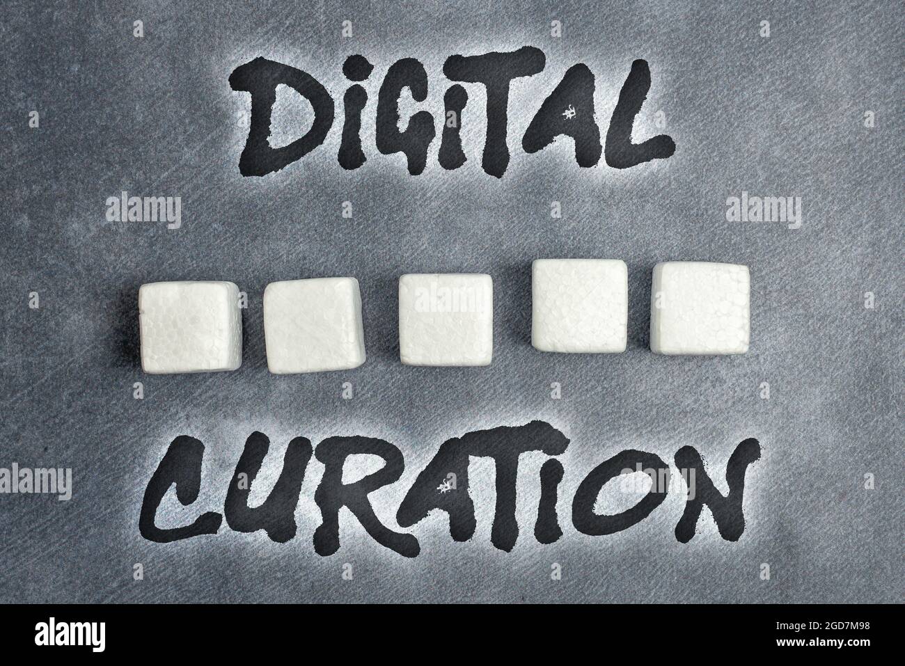 Sign displaying Digital Curation. Conceptual photo maintenance ...