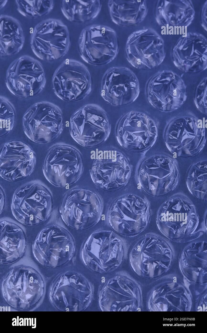 Color plastic bubble packing material, close-up Stock Photo - Alamy