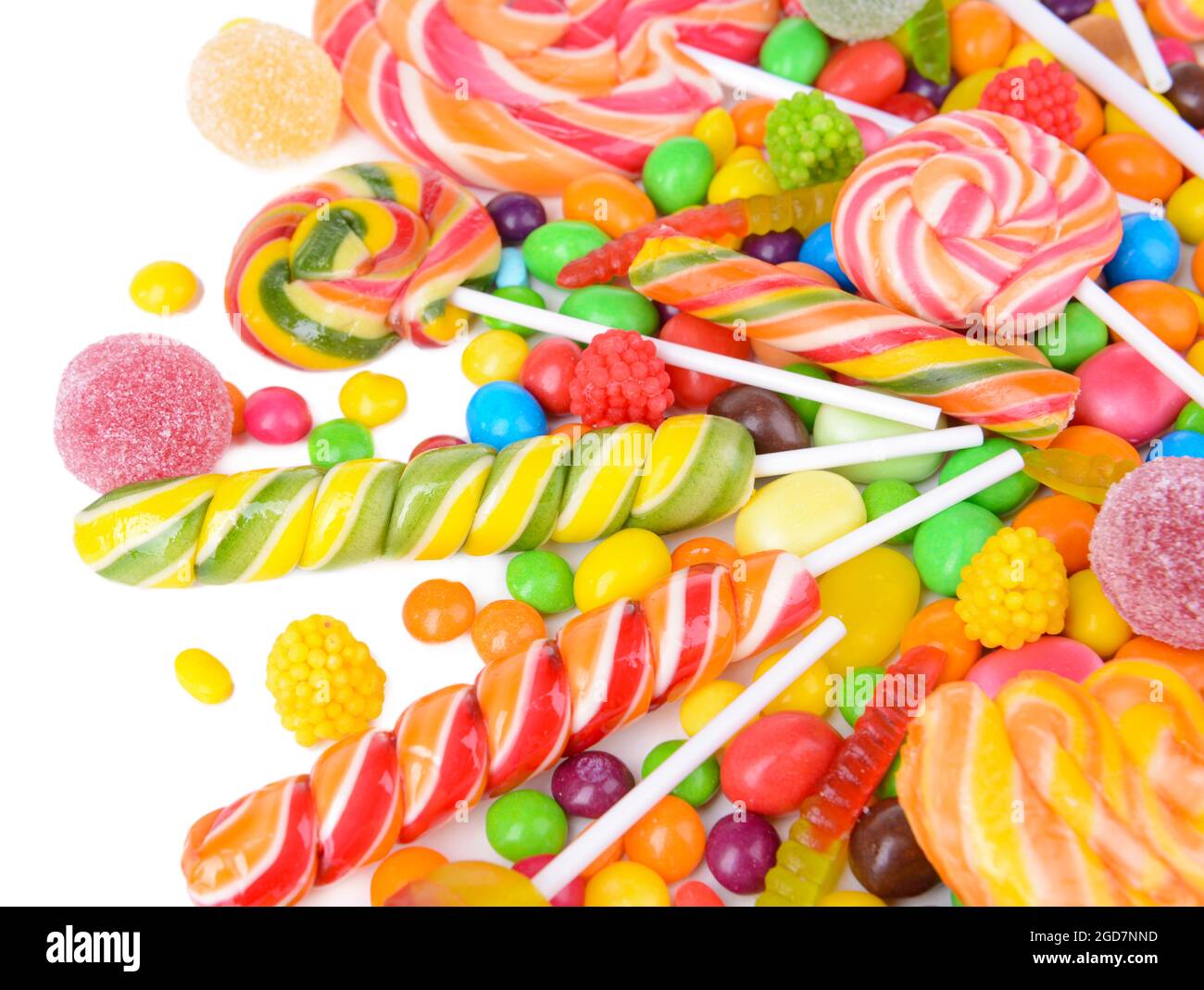 Different colorful fruit candy close-up Stock Photo - Alamy