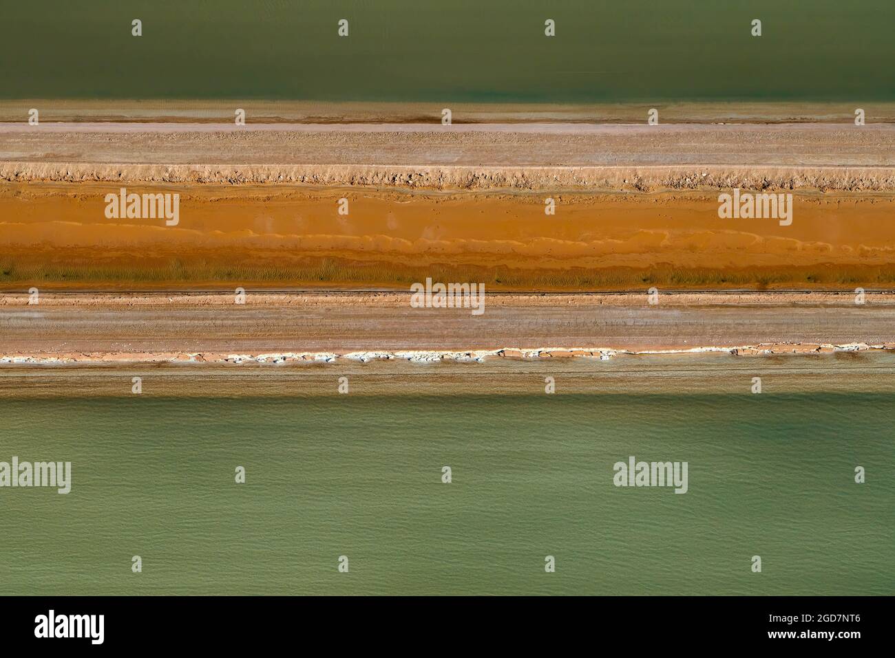 Salt crystallizing ponds hi-res stock photography and images - Alamy