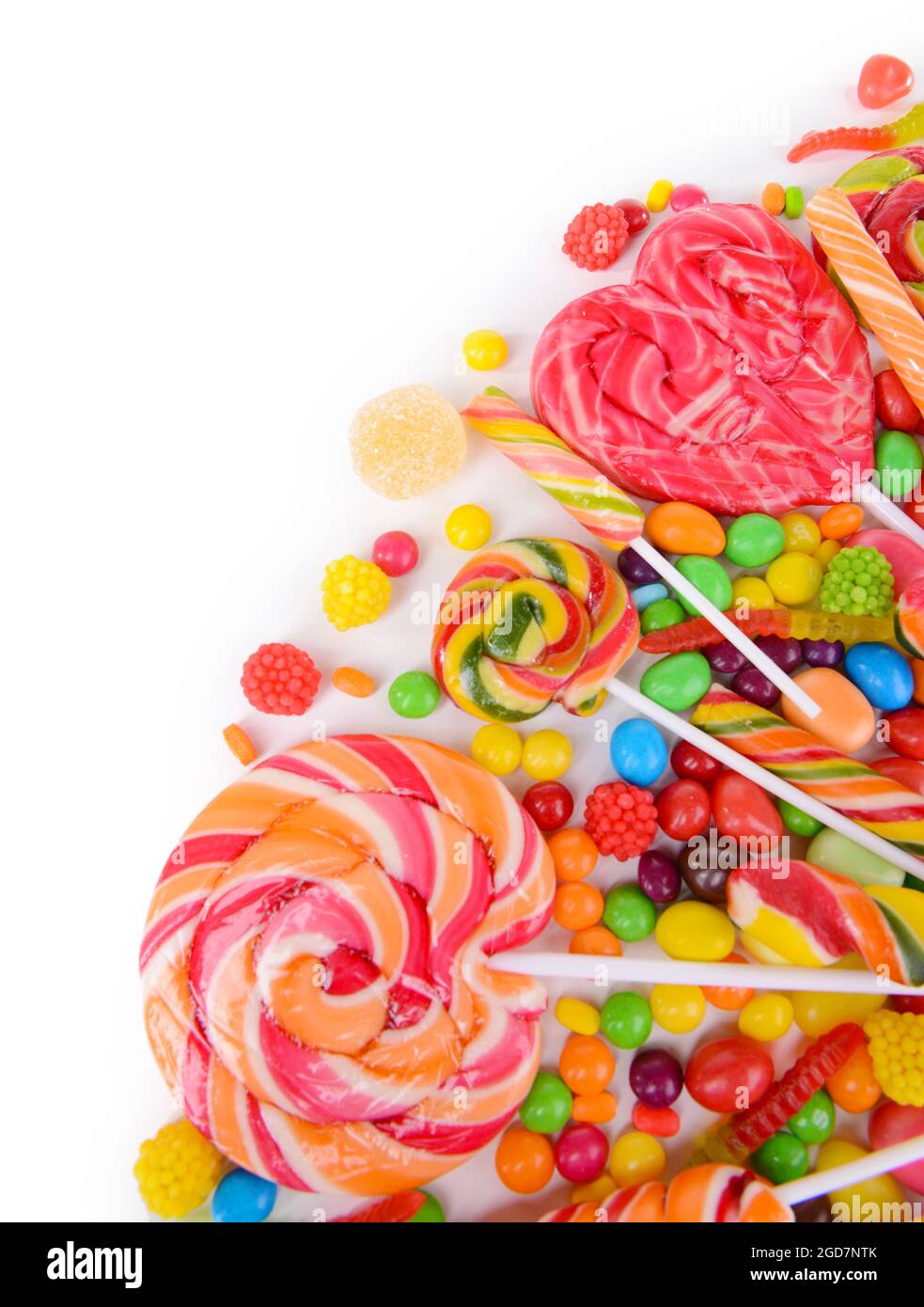 Different colorful fruit candy close-up Stock Photo - Alamy