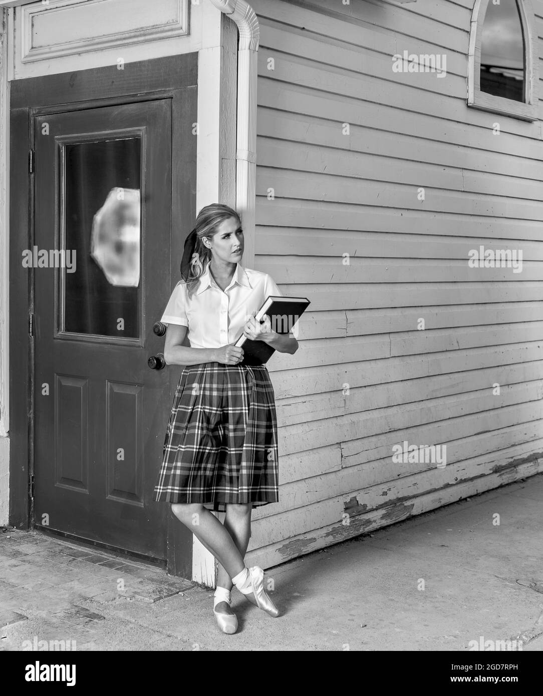 Portrait girl on school Black and White Stock Photos & Images - Alamy