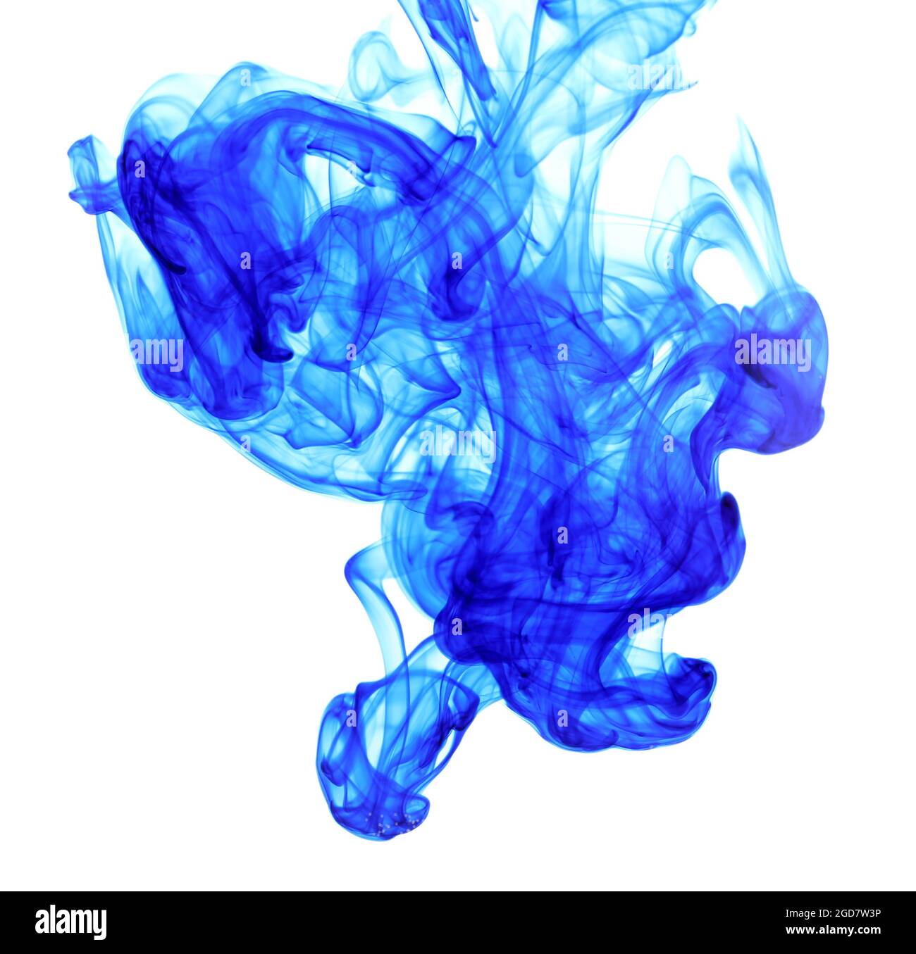 Ink in water isolated on white Stock Photo - Alamy