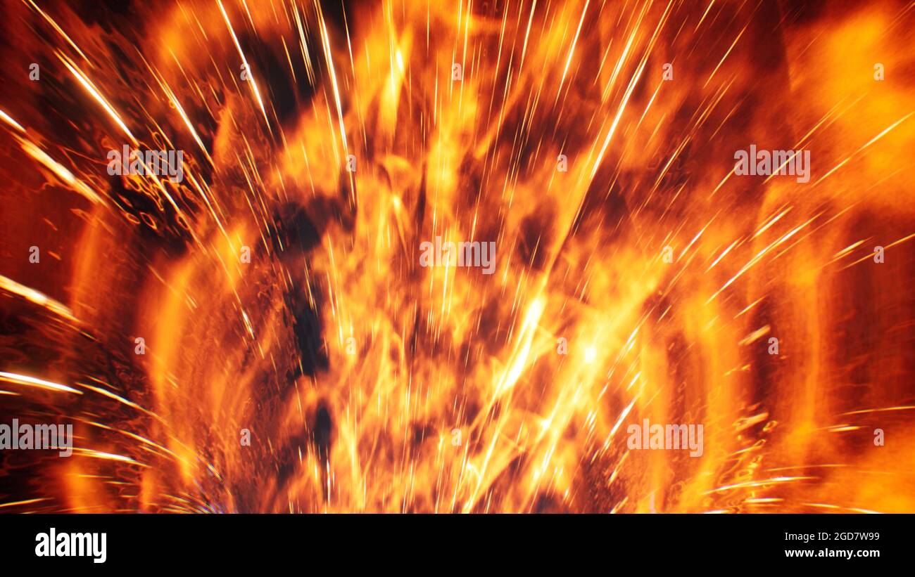 Move in the Fire Tunnel Stock Photo - Alamy