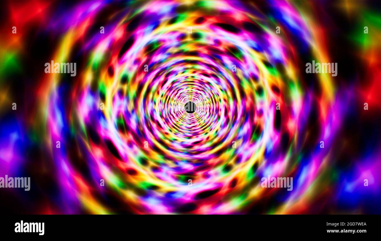 Dark Rainbow Colored Tunnel Background Stock Photo - Alamy