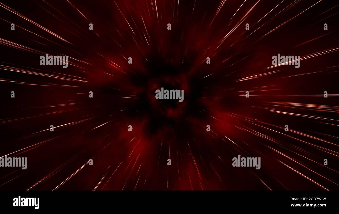 Fly Through Red Mist Sky Background Stock Photo - Alamy