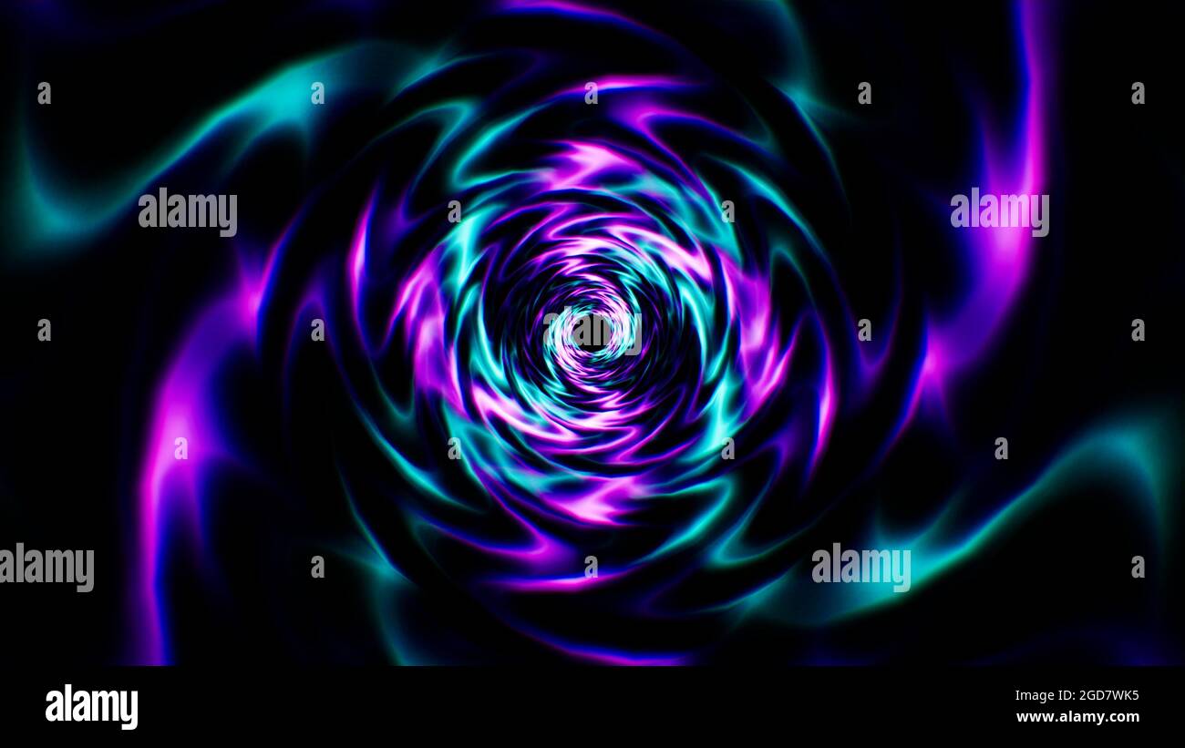 Abstract Neon Energy Rotation Effect Background Stock Photo - Alamy