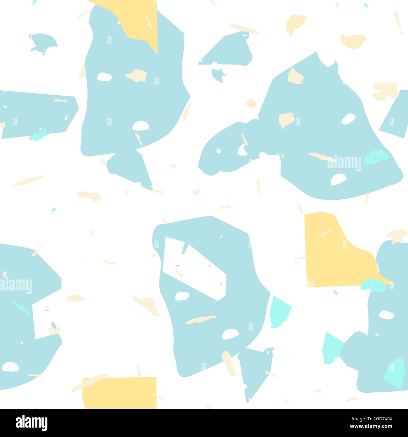 Terrazzo seamless pattern. Blue classic flooring texture. Background ...