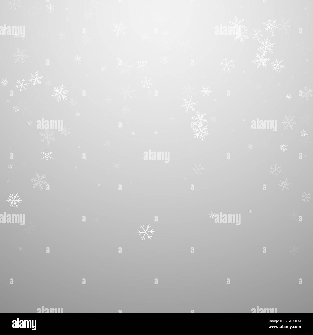 Sparse snowfall Christmas background. Subtle flying snow flakes and ...
