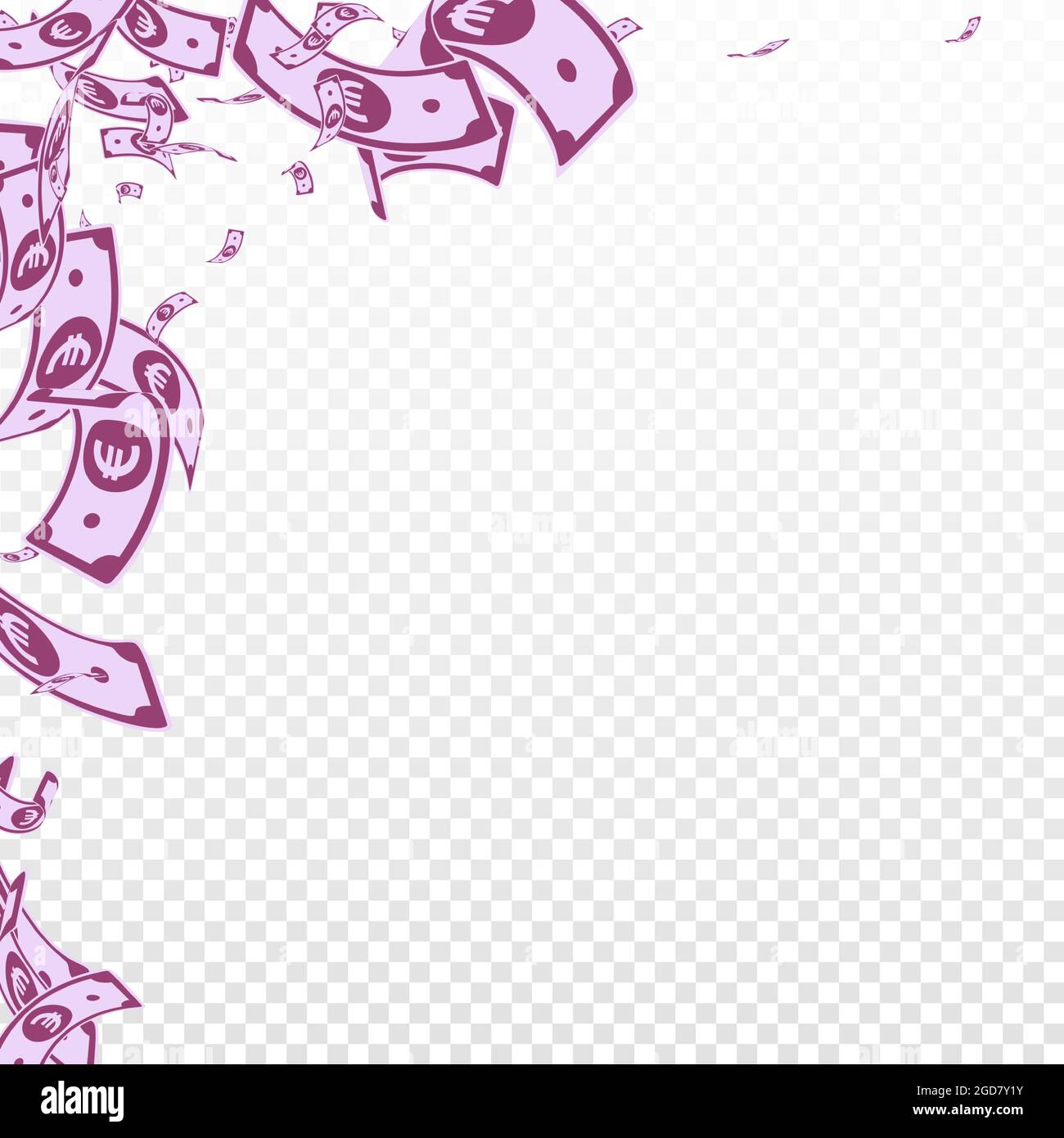 Euro notes transparent background Stock Vector Images - Alamy