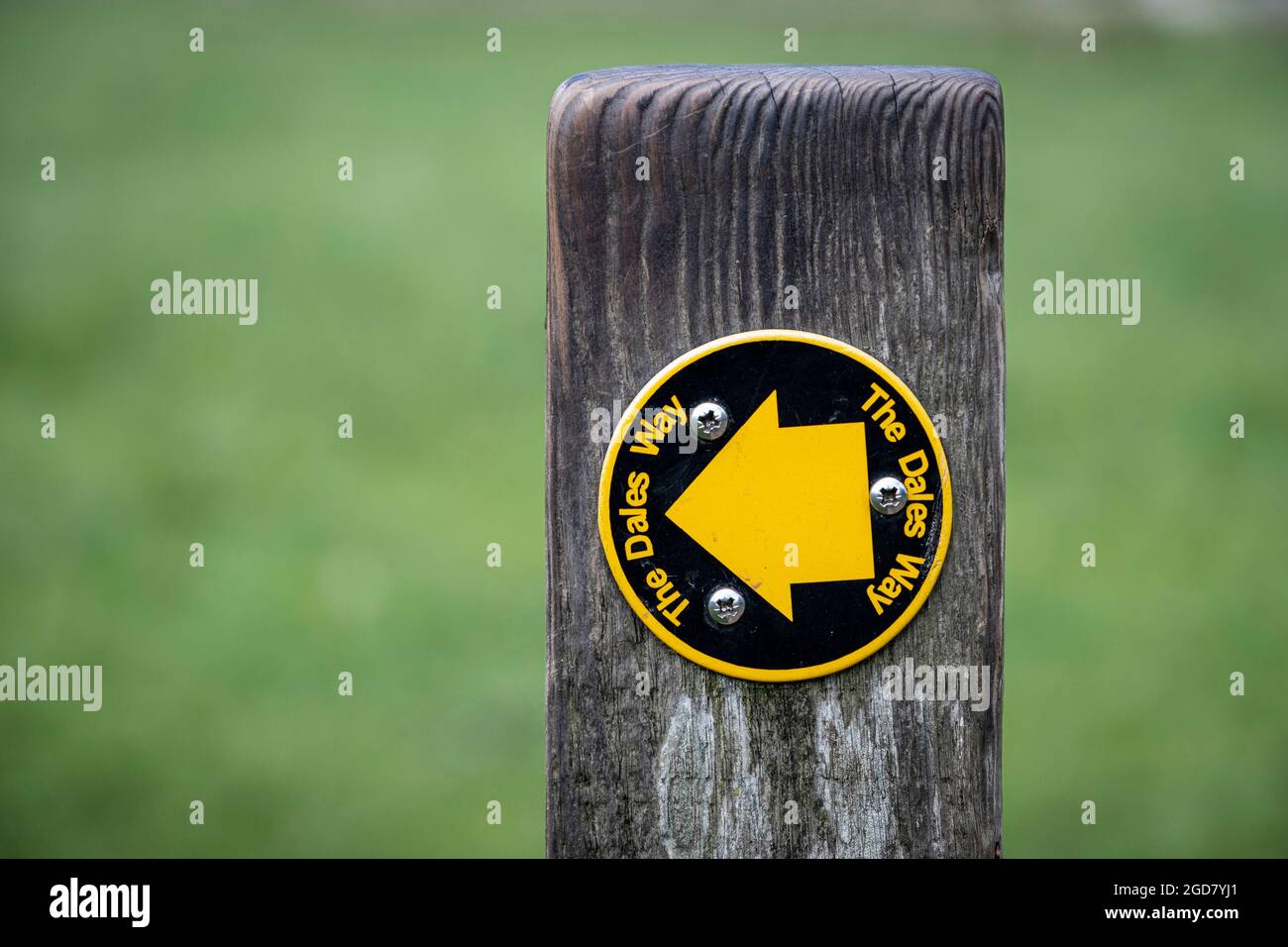 Dales Way Signpost, Kettlewell in the Yorkshire Dales National Park ...