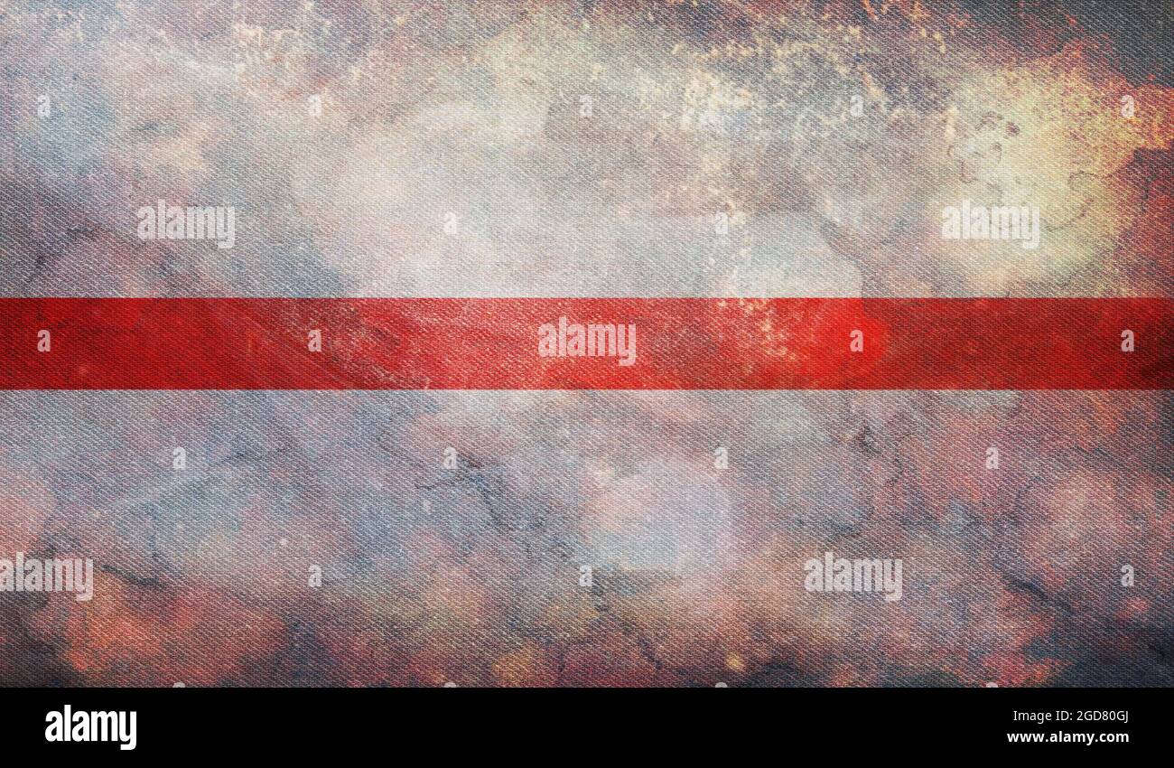 Top view of retro Red Line for Nurses flag with grunge texture, no ...