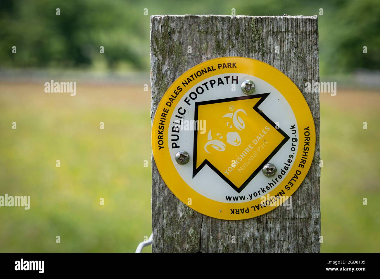 Signpost near Kettlewell, Yorkshire Dales National Park, UK Stock Photo ...
