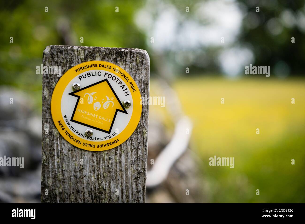 Signpost near Kettlewell, Yorkshire Dales National Park, UK Stock Photo ...
