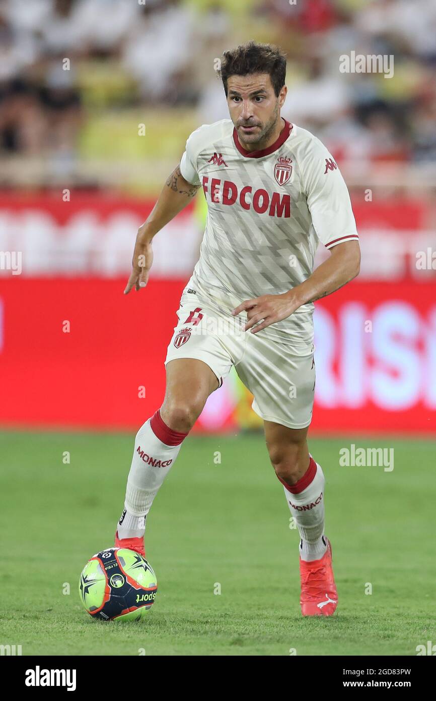 Monaco, Monaco, 10th August 2021. Cesc Fabregas of AS Monaco during the ...