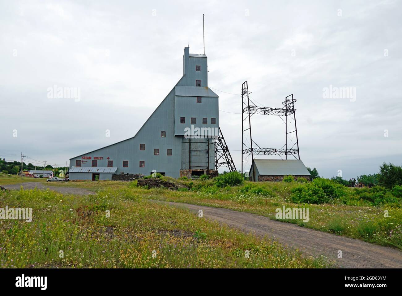 The Quincy Mine shaft house Stock Photo - Alamy