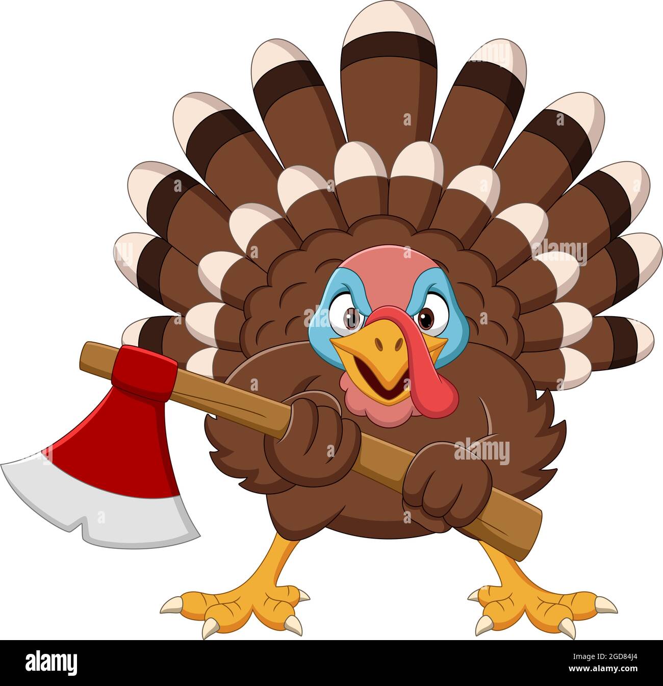 Cartoon turkey holding an axe Stock Vector Image & Art - Alamy
