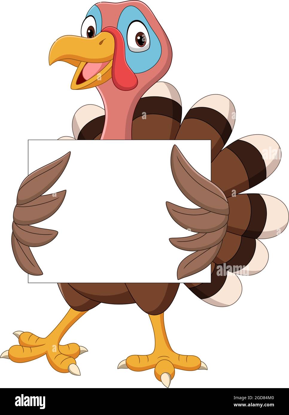 Cute turkey holding blank sign Stock Vector Image & Art - Alamy