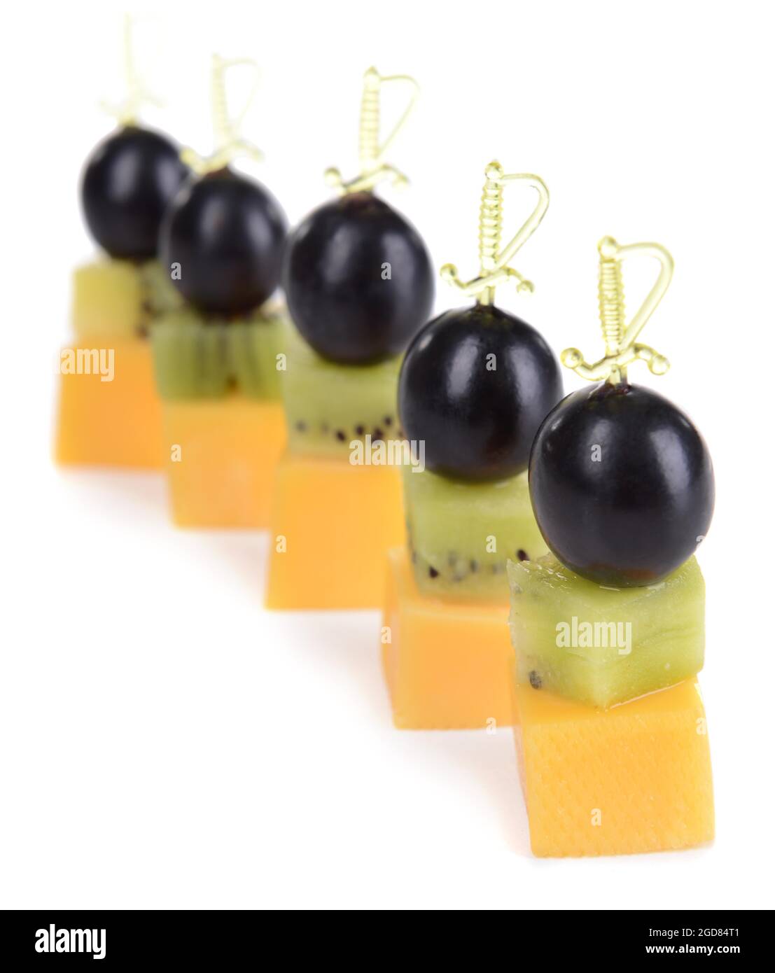 Delicious canapes isolated on white Stock Photo - Alamy