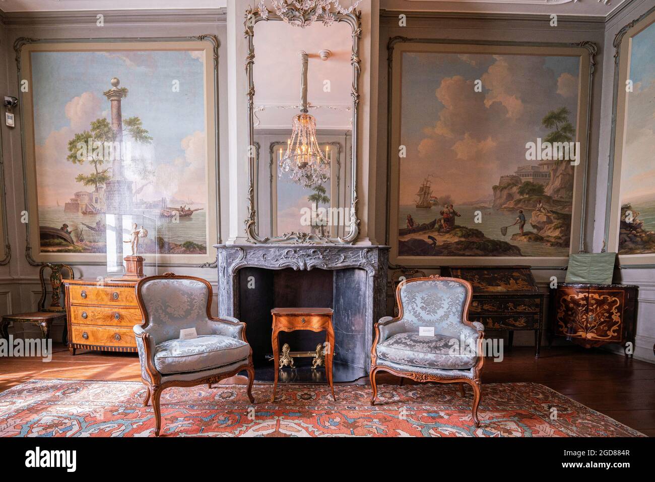 The interior view of the Museum Van Loon. The museum was named after ...