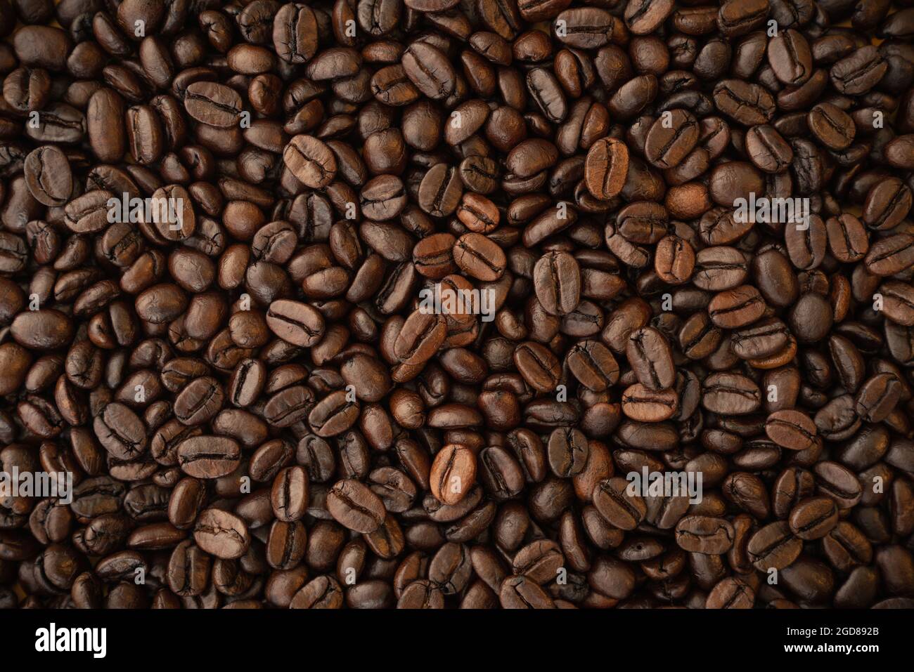 top view coffee bean roasted background Stock Photo - Alamy