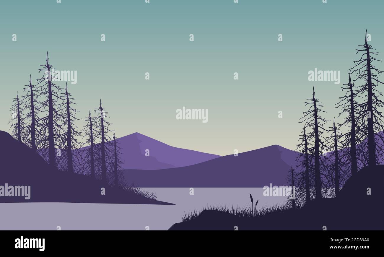 Cool morning with a beautiful view of the mountains from the riverbank ...