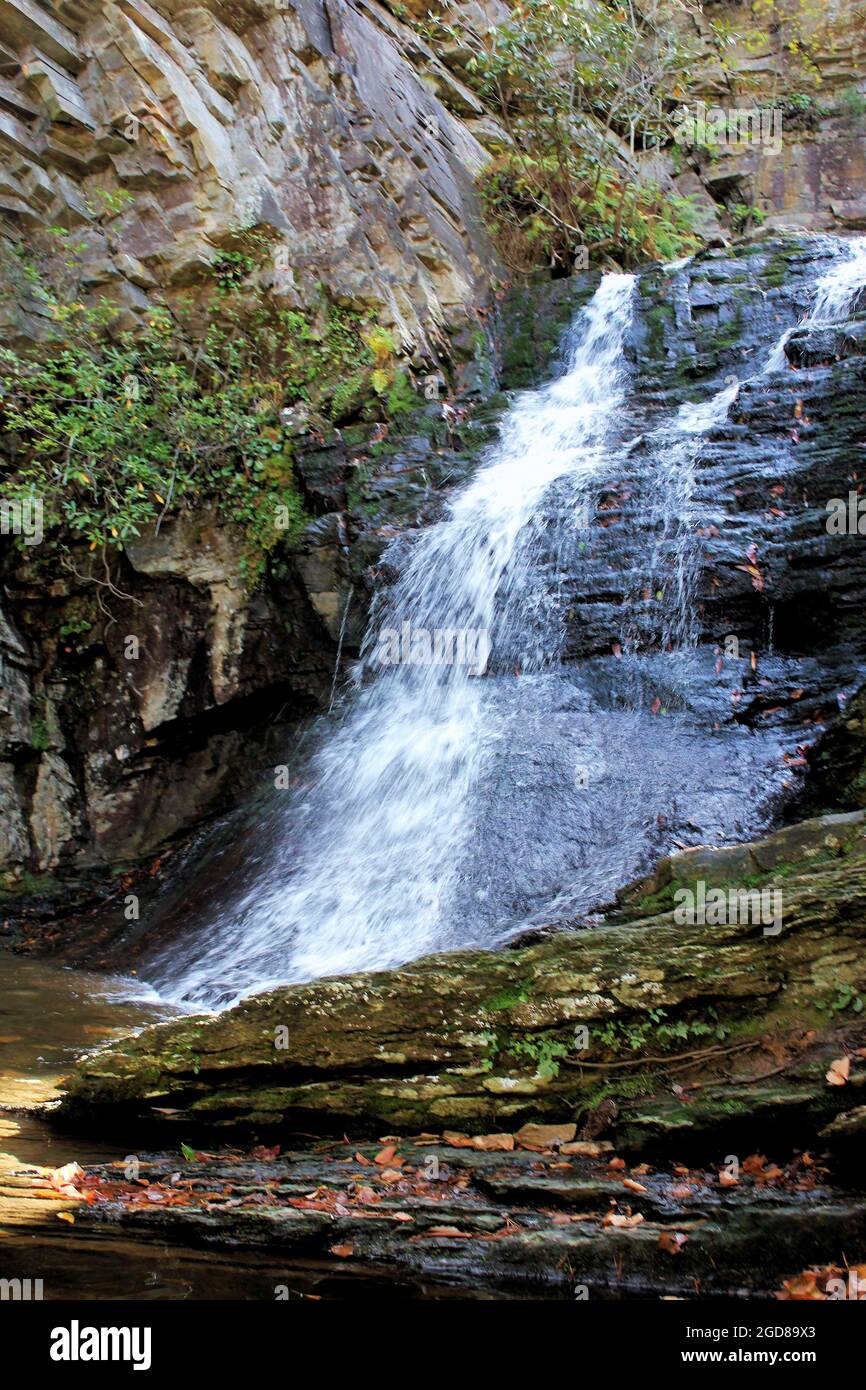 A cascading waterfall of cool spring water in North Carolina is a great ...
