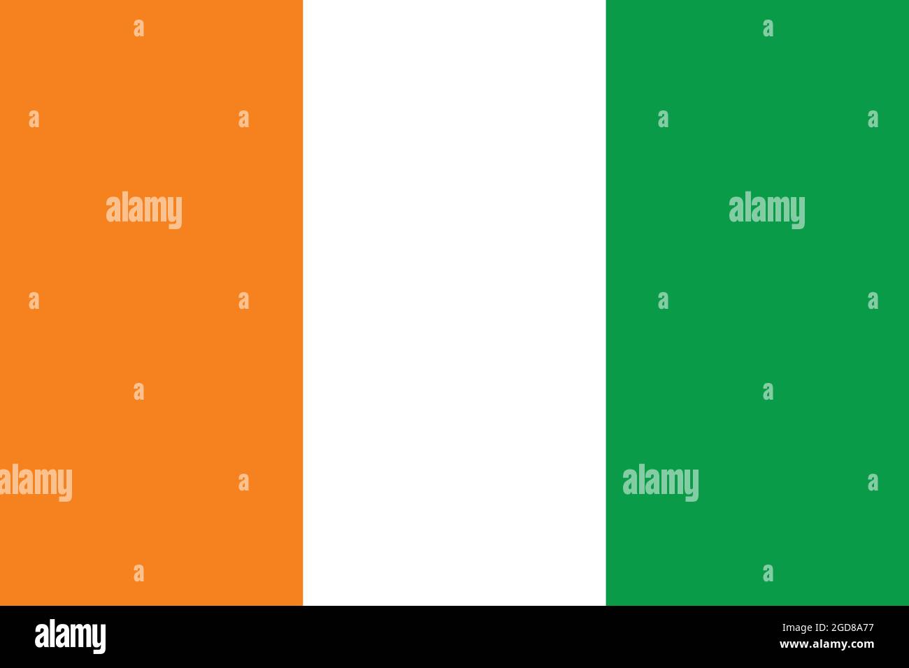 National Flag Of Ivory Coast Original Size And Colors Vector