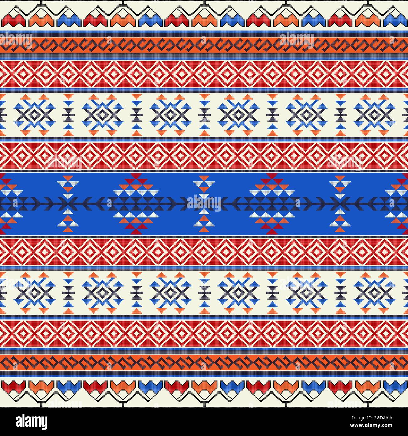 Traditional Georgian folk art embroidery vector pattern Stock Vector ...