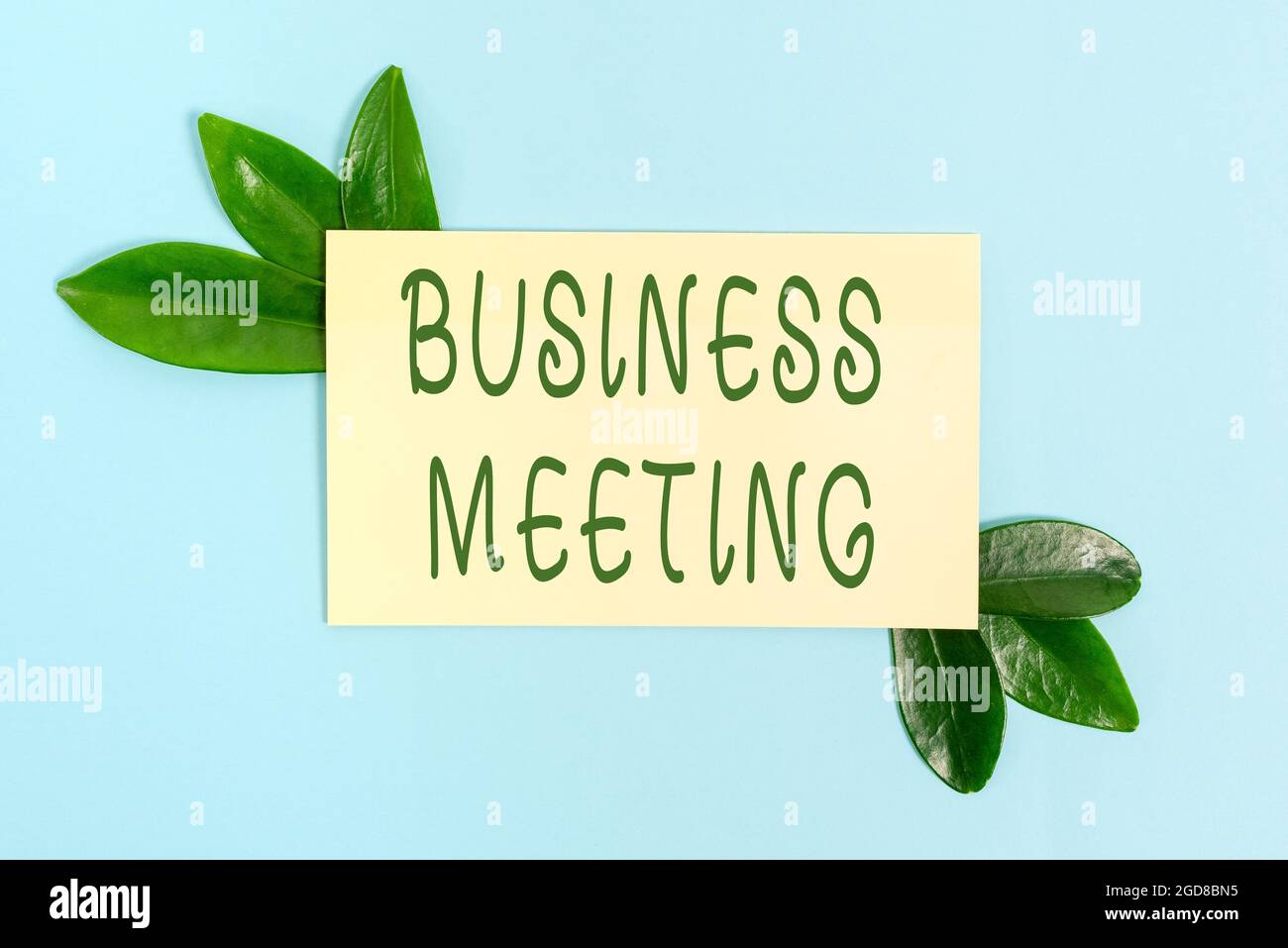 Hand writing sign Business Meeting. Business concept gathering of two ...