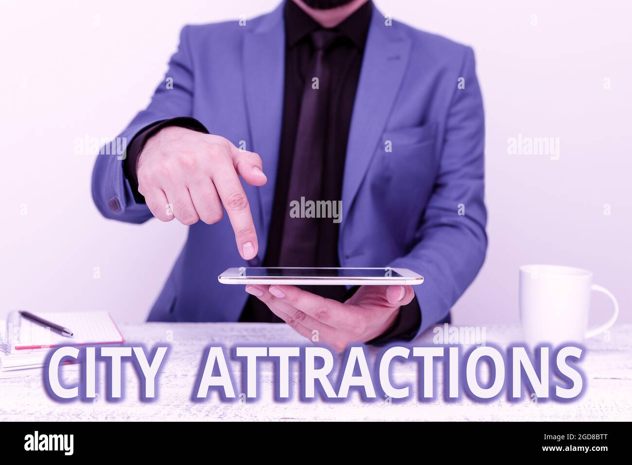 Writing displaying text City Attractions. Word Written on place that ...