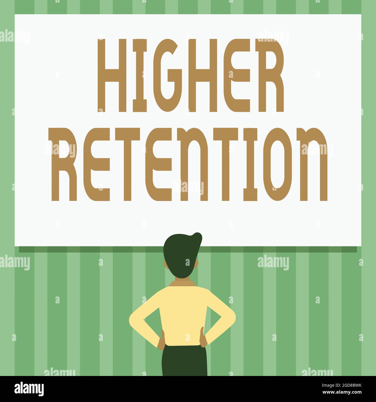 Sign displaying Higher Retention. Word Written on ability of an ...