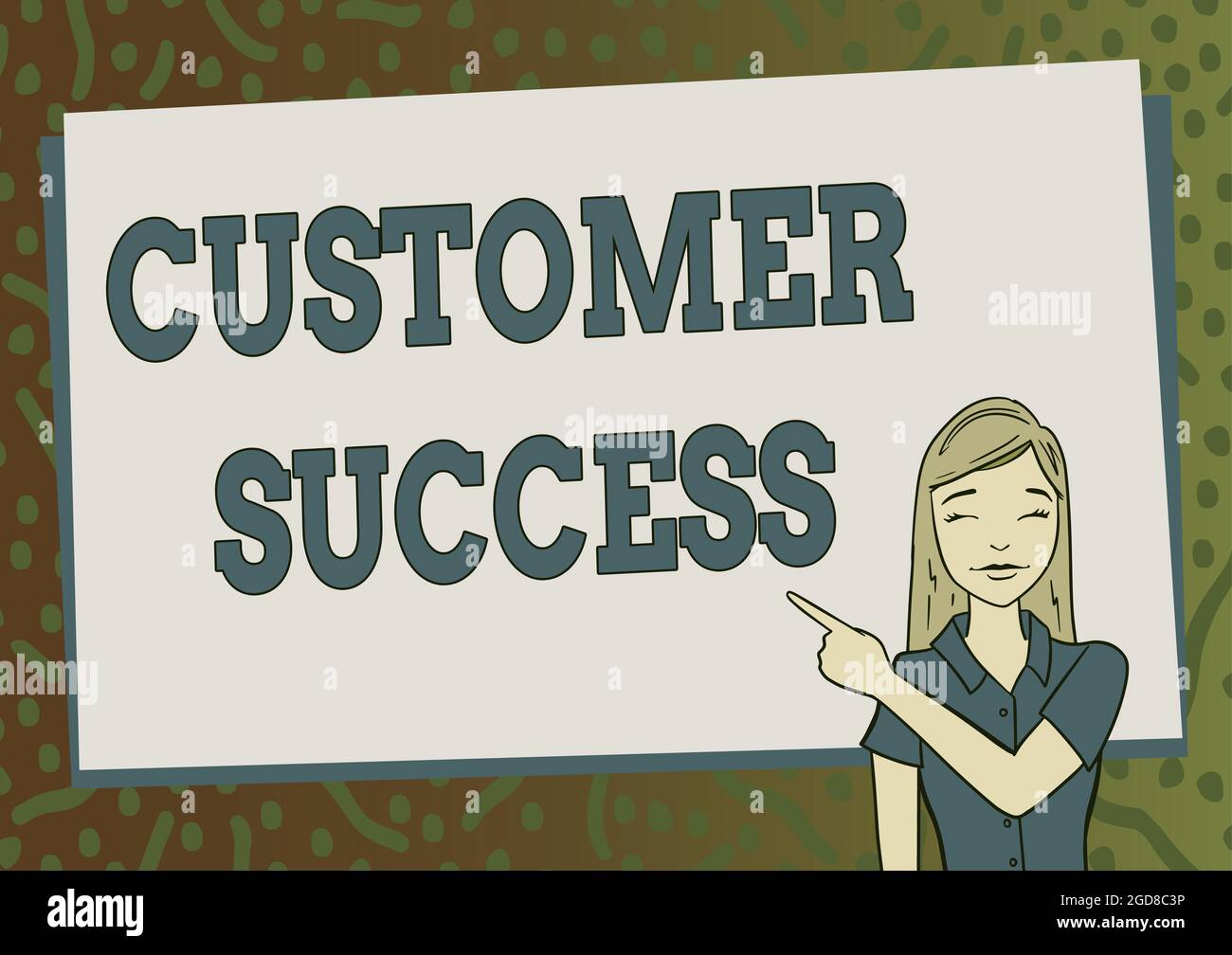 Conceptual caption Customer Success. Business showcase customers ...