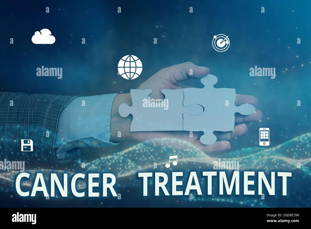Conceptual caption Cancer Treatment. Word for The management of medical ...