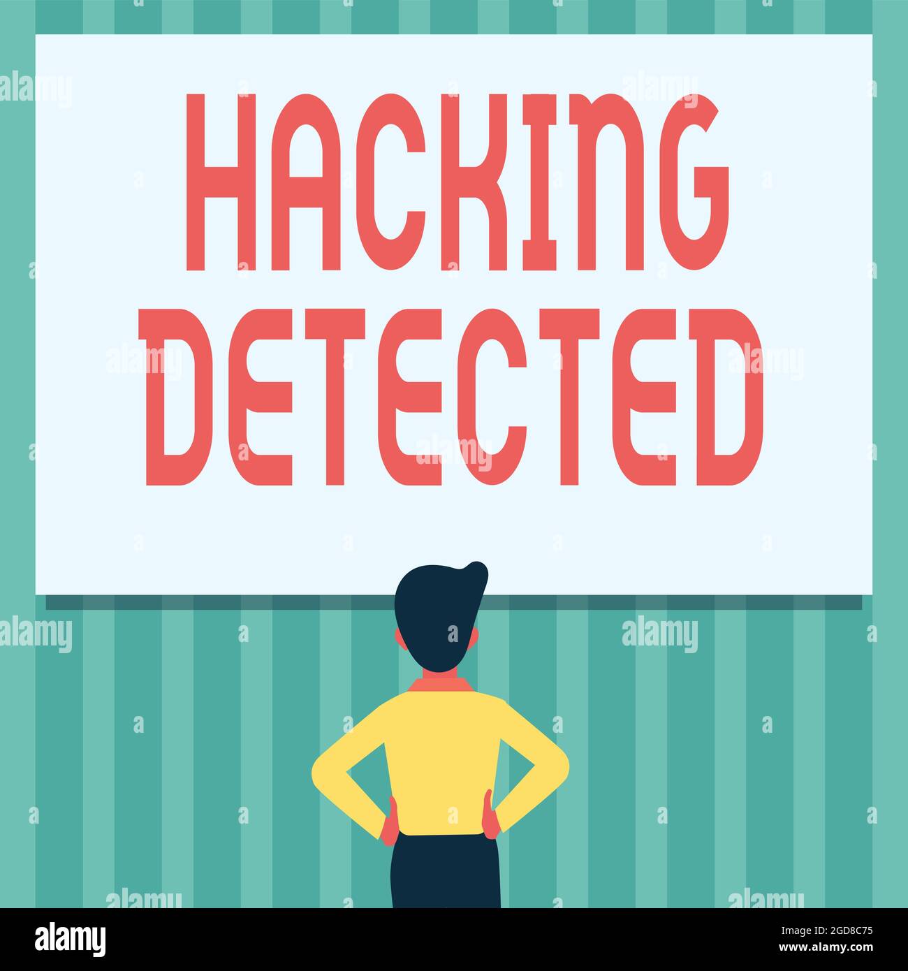 Sign displaying Hacking Detected. Business showcase identify the ...