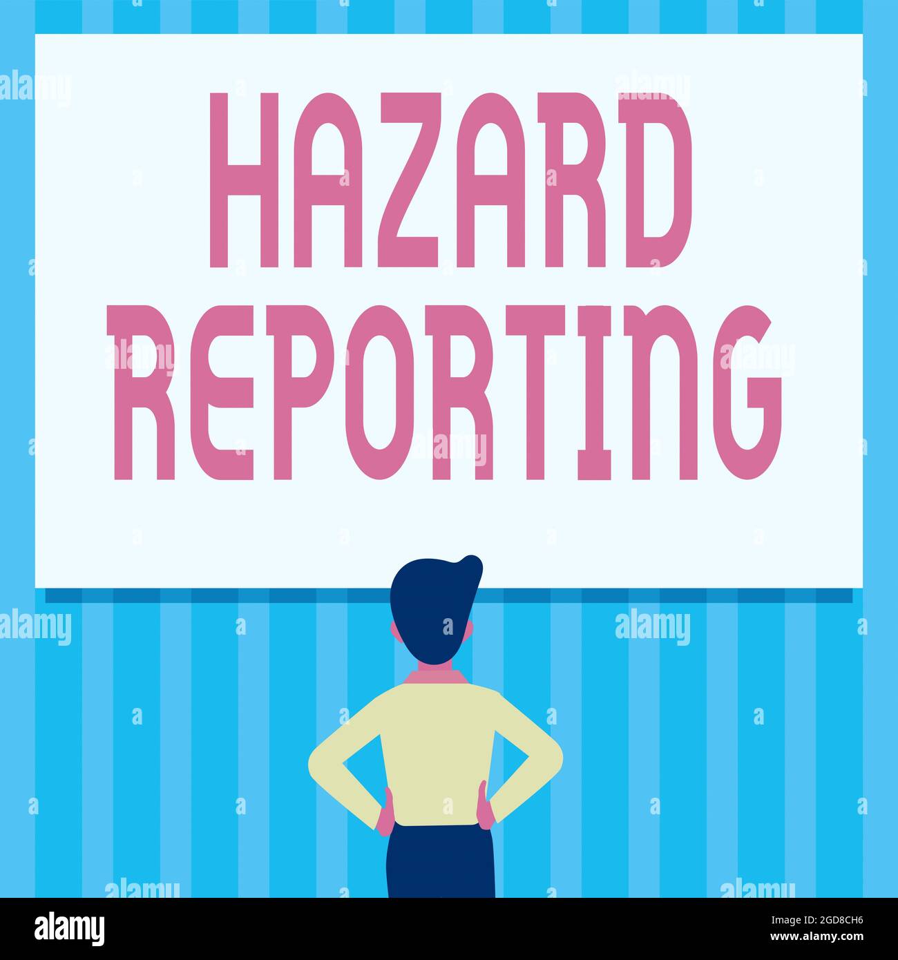 Text showing inspiration Hazard Reporting. Word for account or ...