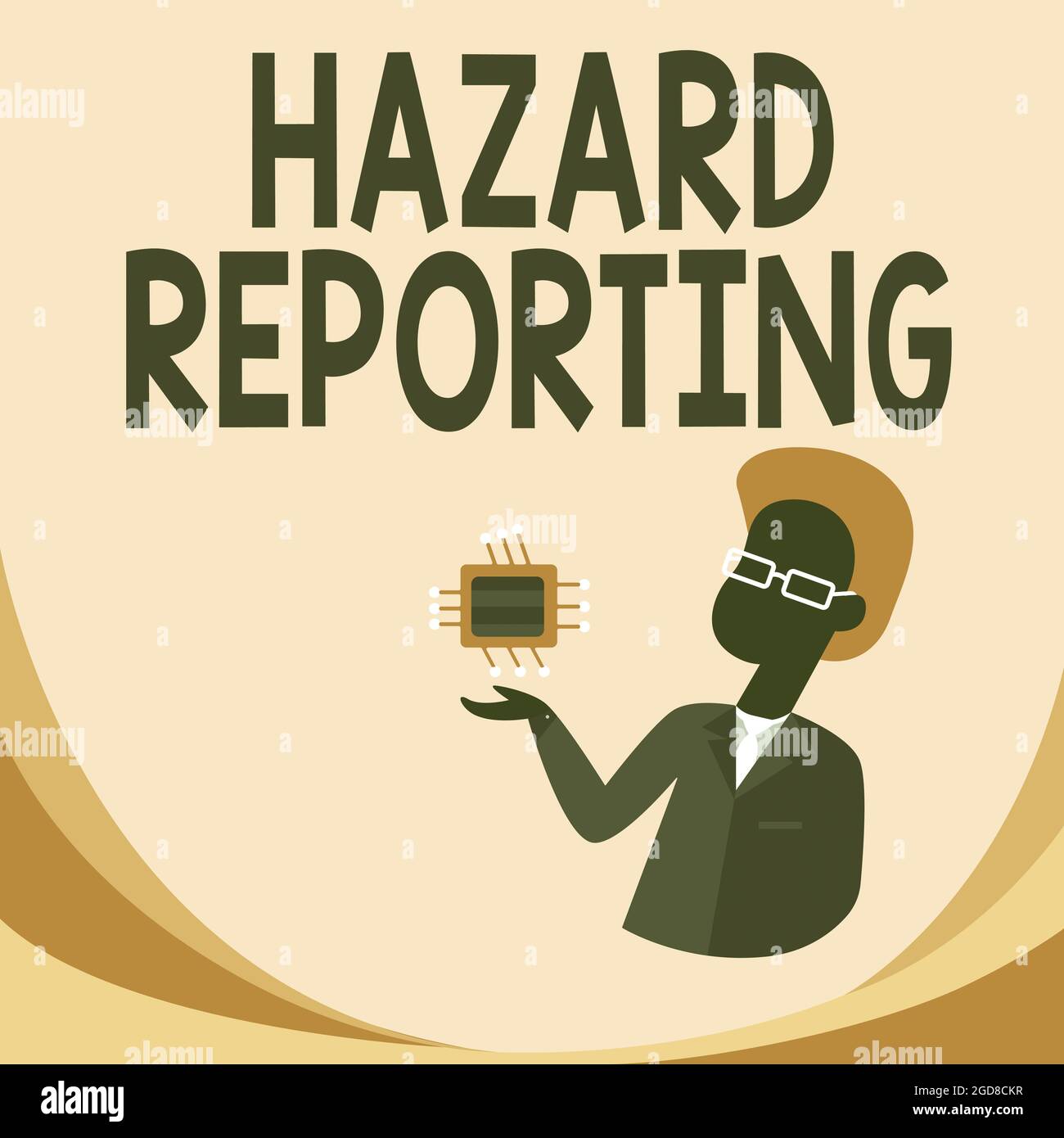 Conceptual display Hazard Reporting. Business concept account or ...