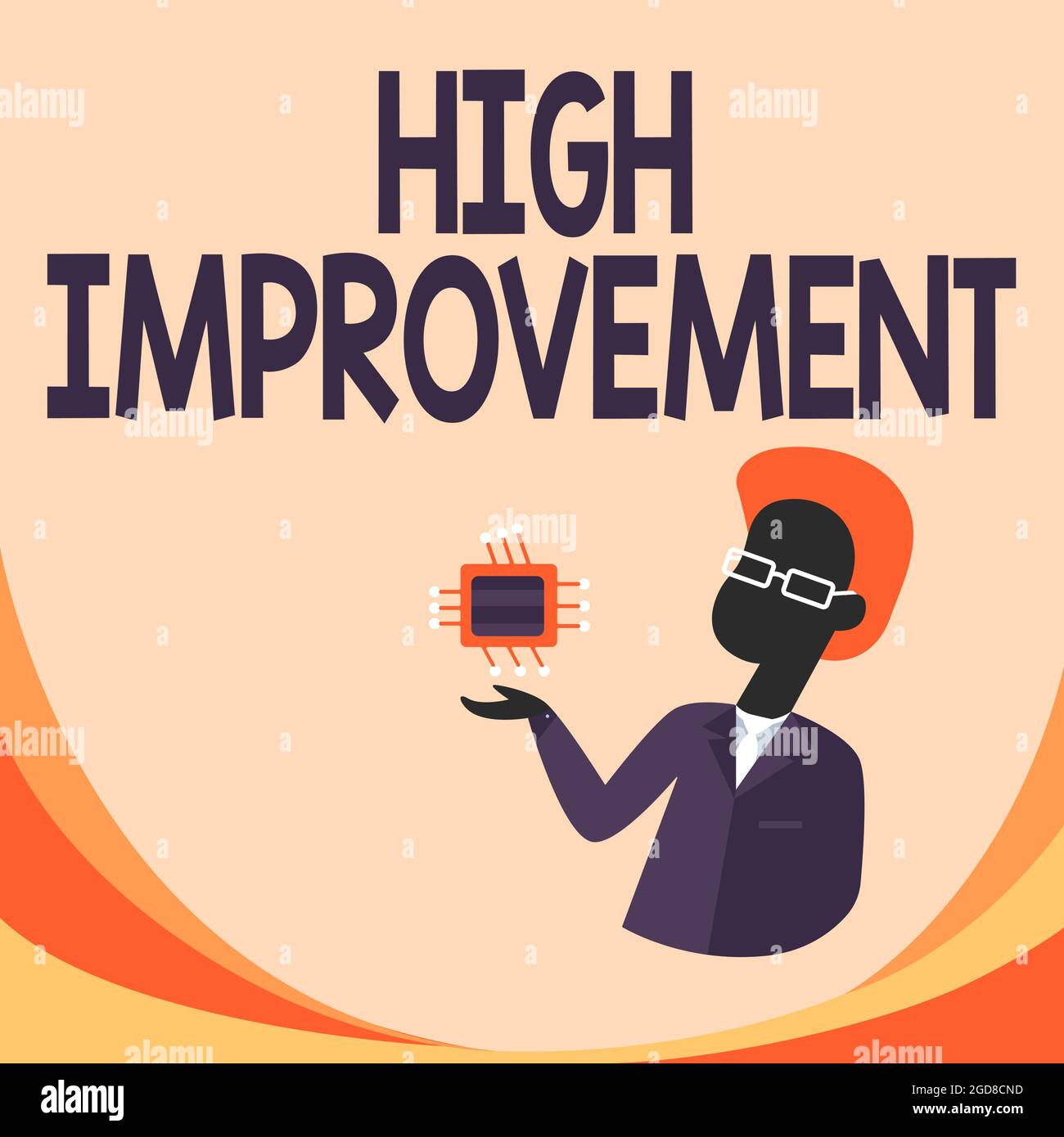 Inspiration showing sign High Improvement. Business idea addition or ...