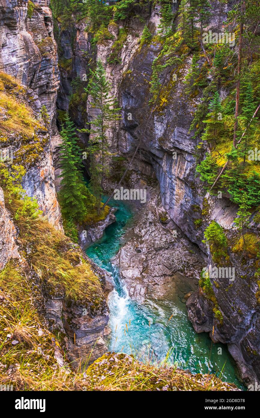Maligne Canyon Jasper National Park Alberta Canada in summer Stock ...
