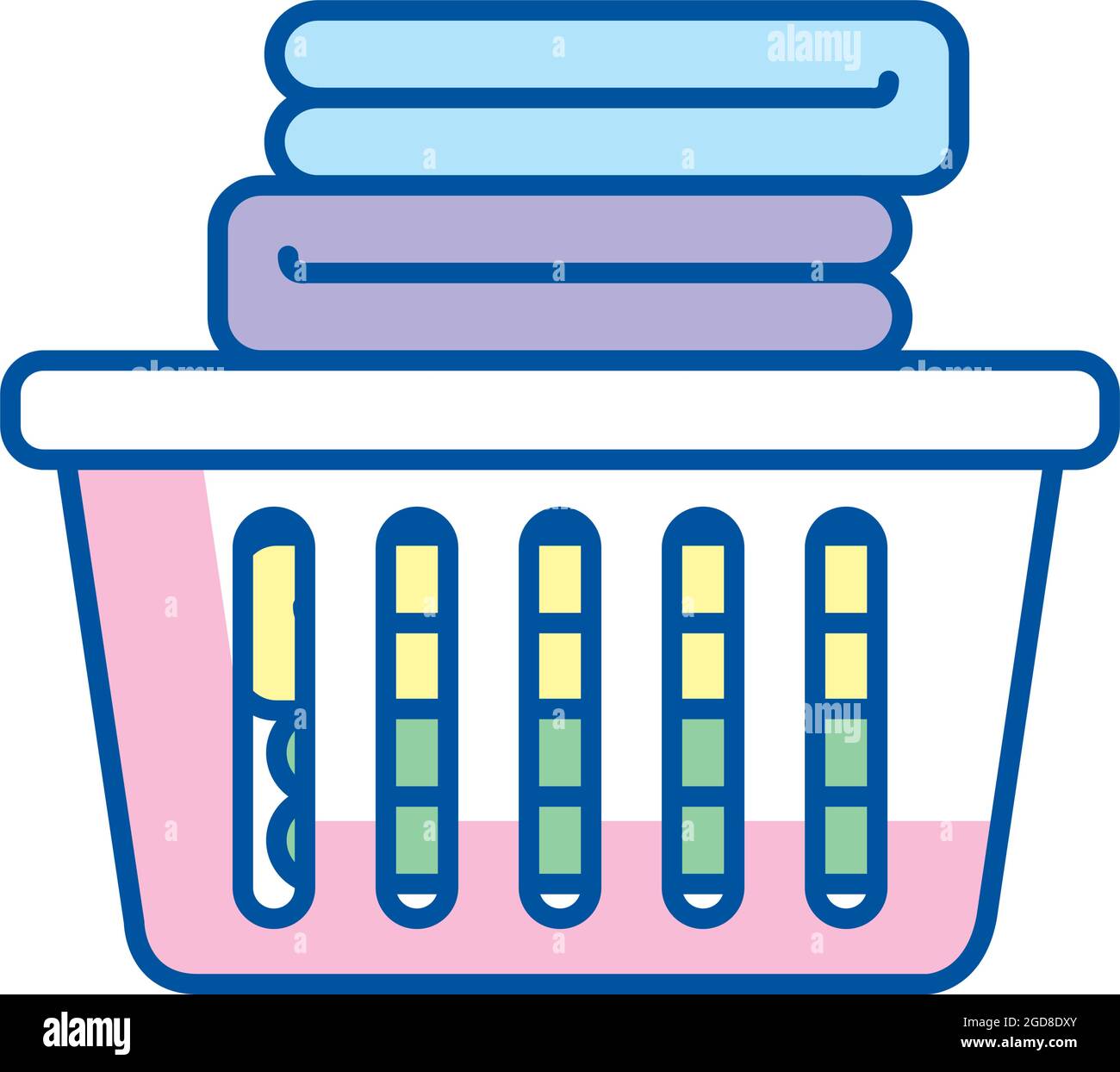 Cotton in basket fabric Stock Vector Images - Alamy