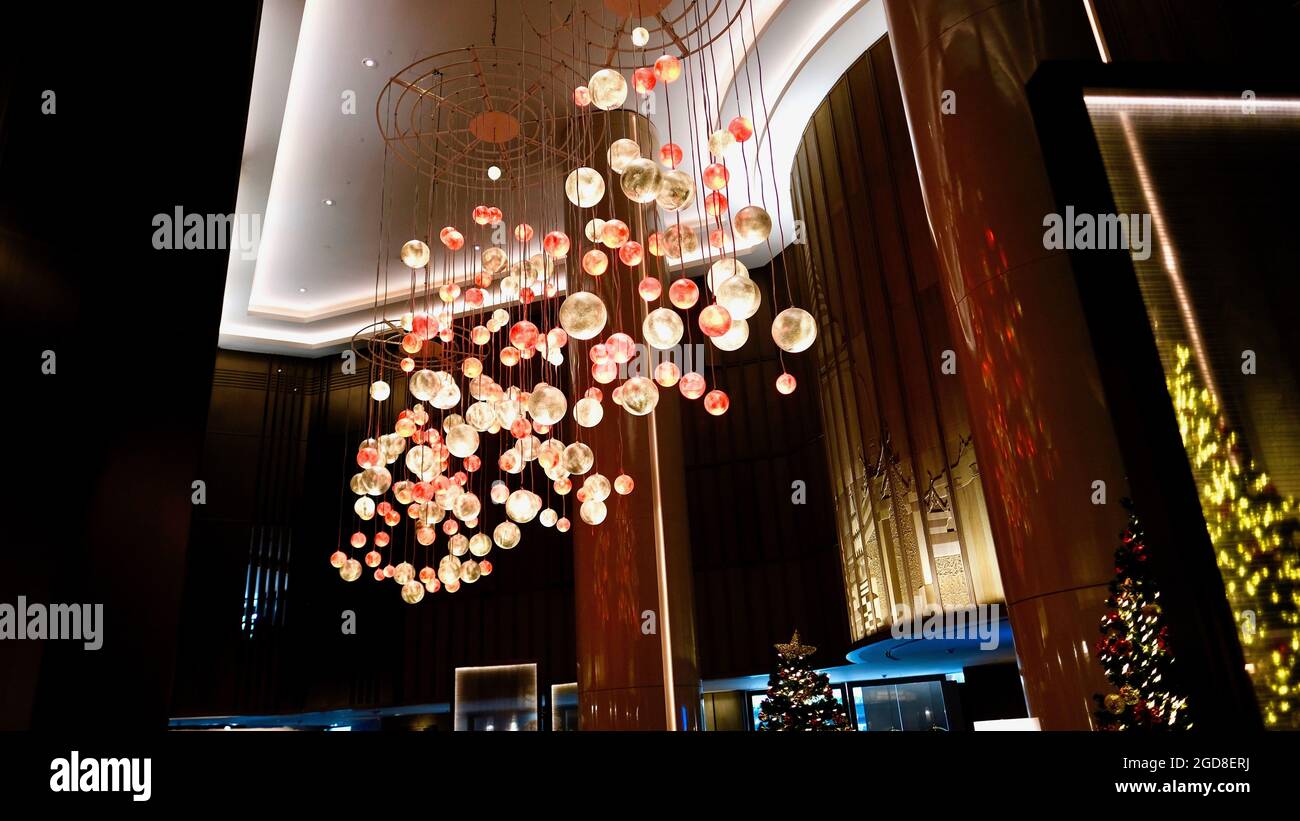 Conrad Hotel Lobby Christmas Decorations in Bangkok Thailand Asia Stock ...