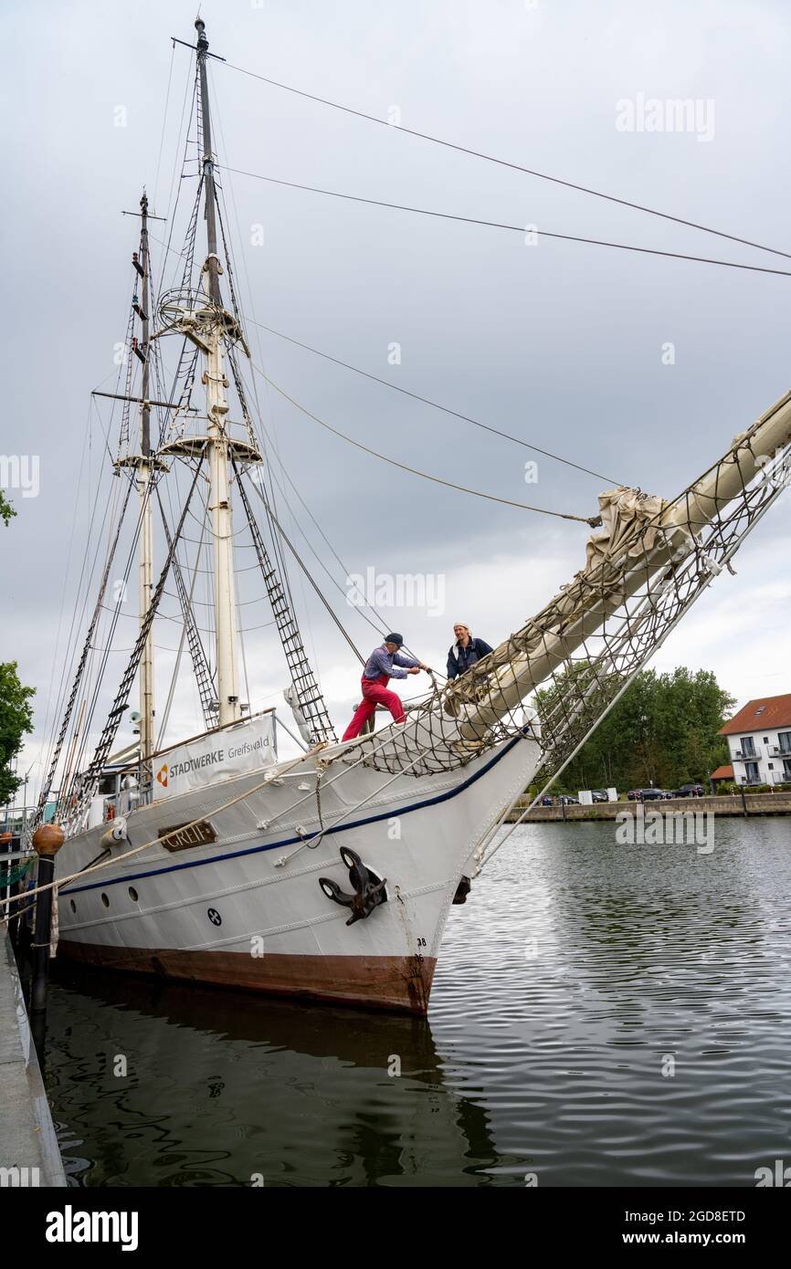 10 August 2021, Mecklenburg-Western Pomerania, Greifswald: On the ...