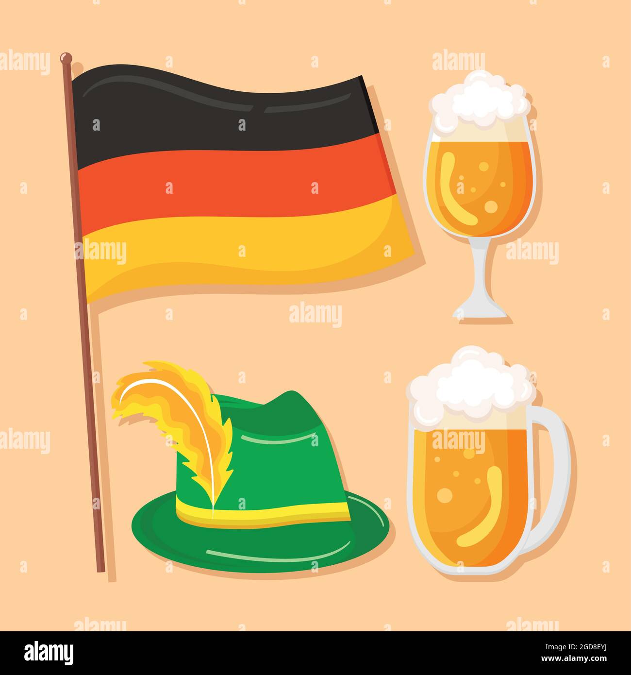 oktoberfest traditional icons Stock Vector Image & Art - Alamy