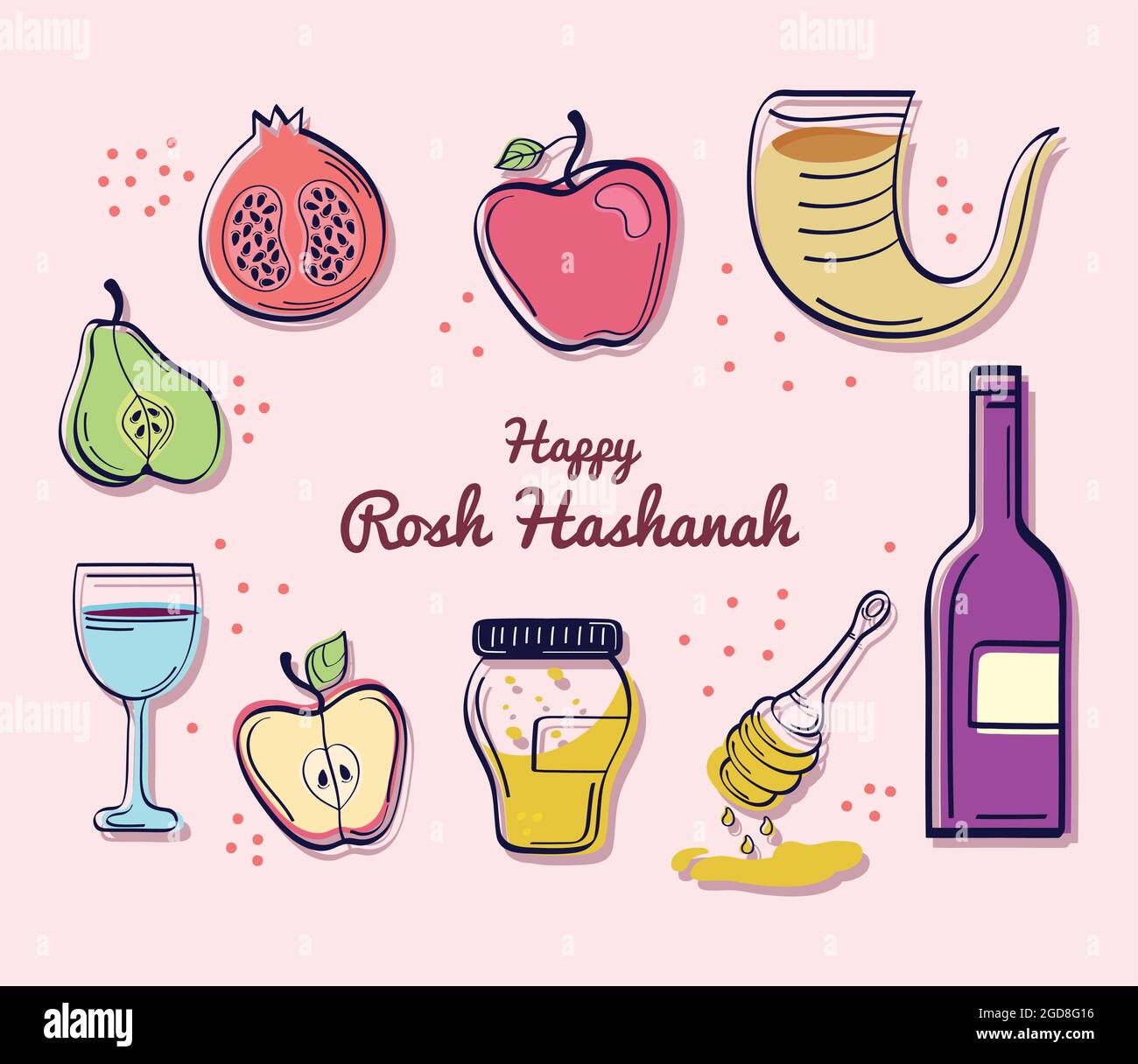 happy rosh hashanah poster Stock Vector Image & Art - Alamy
