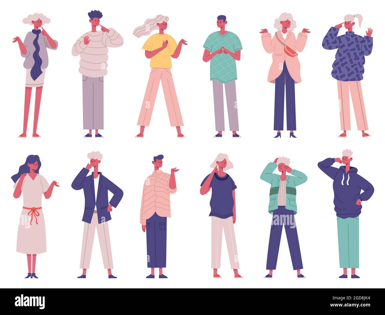 Cartoon woman making choice hi-res stock photography and images - Alamy