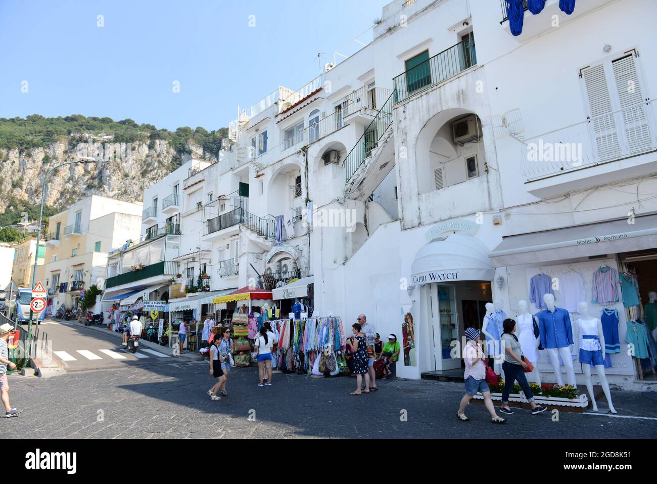 The beautiful old town on Capri, Italy Stock Photo - Alamy