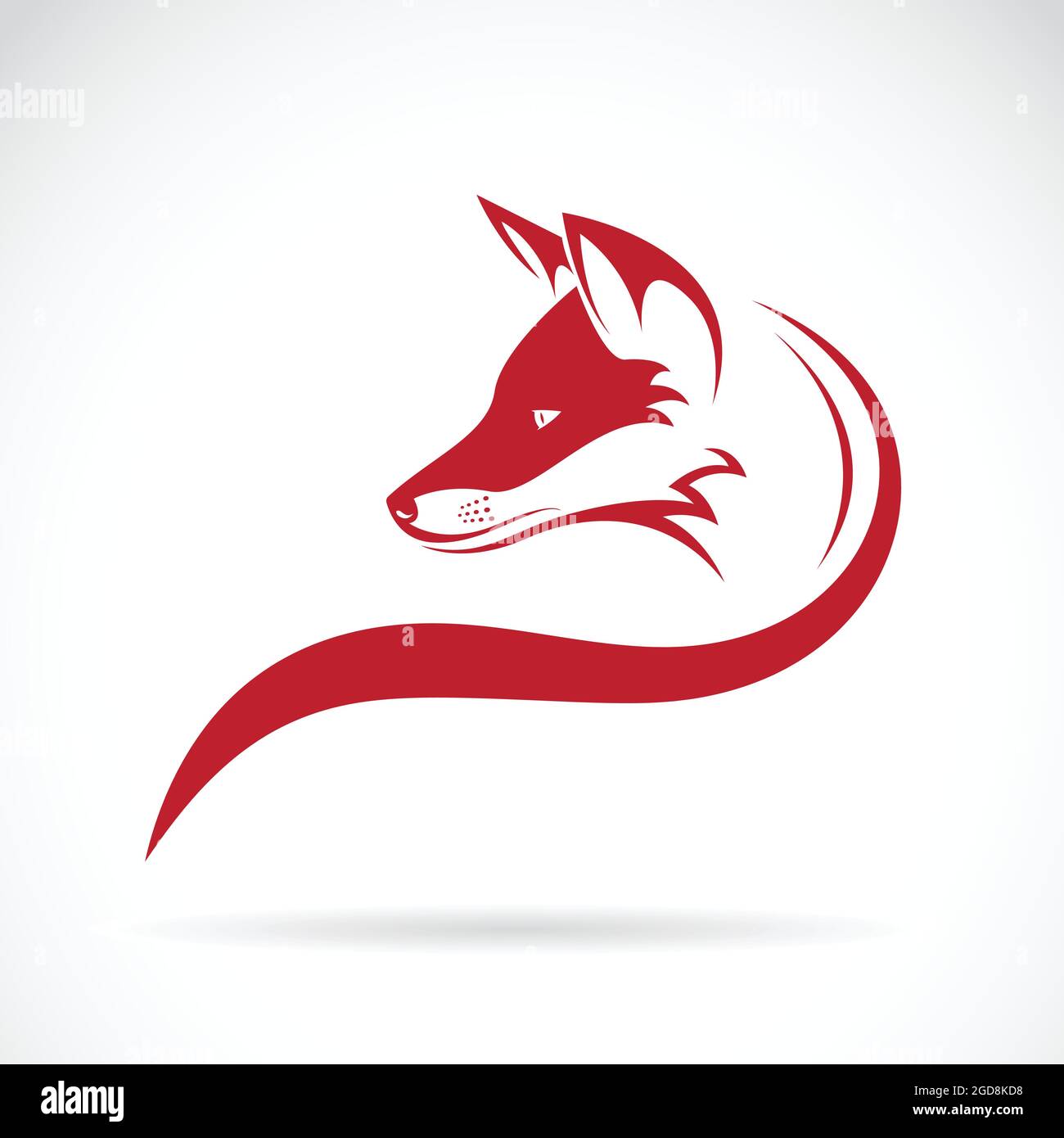 Vector image of a fox head on white background. Easy editable layered ...