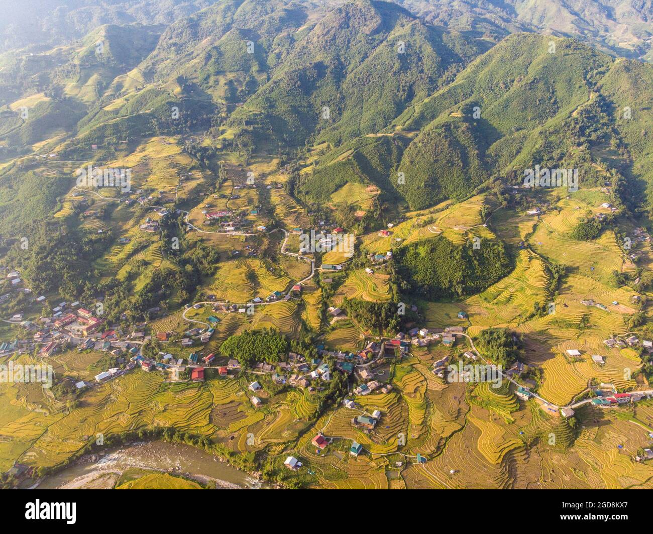 Y Ty nice rice terrace in Lao Cai province northern Vietnam Stock Photo ...